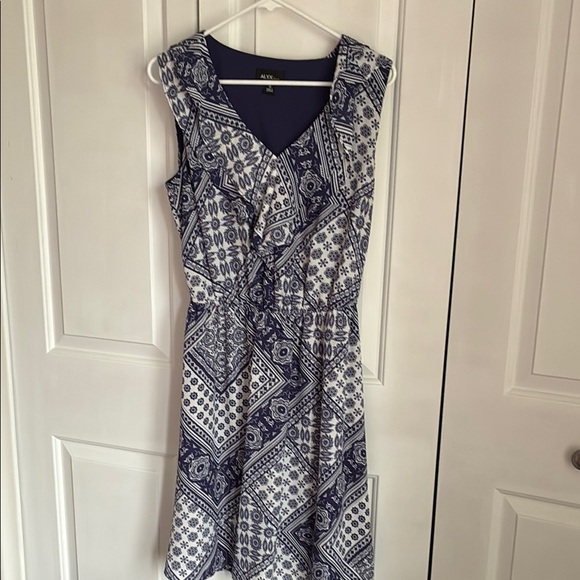 Alyx | Dresses | Alyx Womens Navy And White Dress | Poshmark